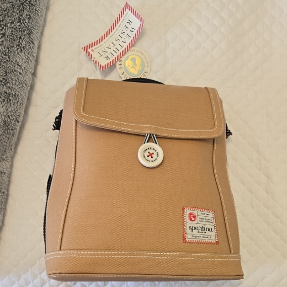 Spartina 449 | Bags | Spartina 449 Tan Structured Backpack With ...
